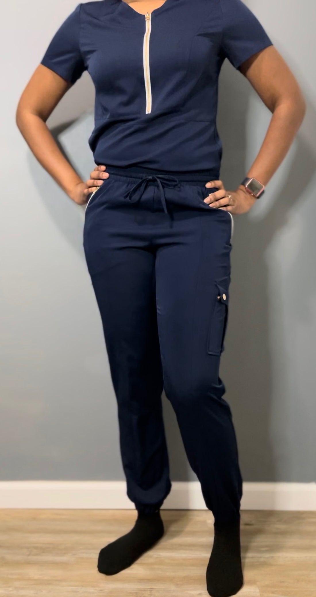 Navy Jogger Scrub Set – Petty Scrubs